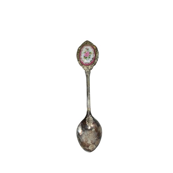 Dining | Silverplate Collectors Spoon Roses Ceramic Korea Collector ...